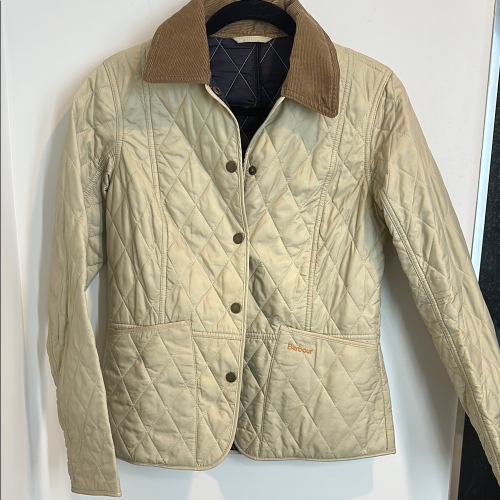 Barbour Cream Quilted Jacket - Gem